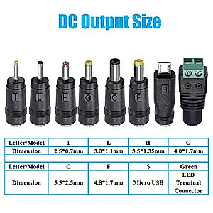 [Upgraded Version] SoulBay 30W Universal AC/DC Adapter Switching Power Supply with 8 Selectable Adapter Tips, Including Micro USB Plug, for 3V to 12V Household Electronics and LED Strip - 2000mA Max