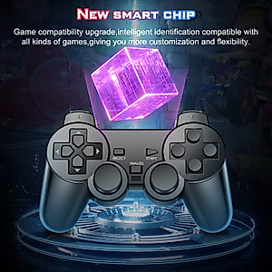 Suncala Wired Controller Compatible with PS2 Console, Black Remote Gamepad with 7.2FT Cable