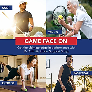 Tennis Elbow Brace & Adjustable Arm Band Support for Pain Relief for Tendonitis, Golfers Elbow Strap for Men and Women - Comfy Removable Arm Wrap for Daily Wear, Gym, Sports (Single, Pink)