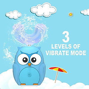 FLINEVE Kids U Shaped Electric Toothbrush, Ultrasonic Automatic Whitening Massage Toothbrush for Kids with 3 Cleaning Modes,Cute Cartoon Children's Toothbrush.(Color:Blue Size:7-15 Years)