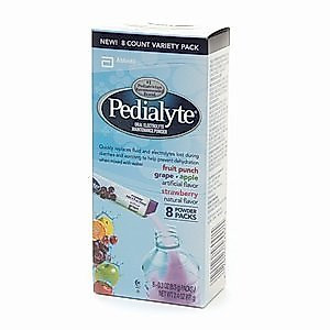 Pedialyte Powder Packs Variety, 0.3-Ounce Packets 8 Count (Pack of 2)