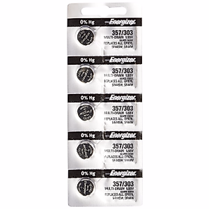 Energizer 357/303 Zero Mercury Batteries , 12 Pack