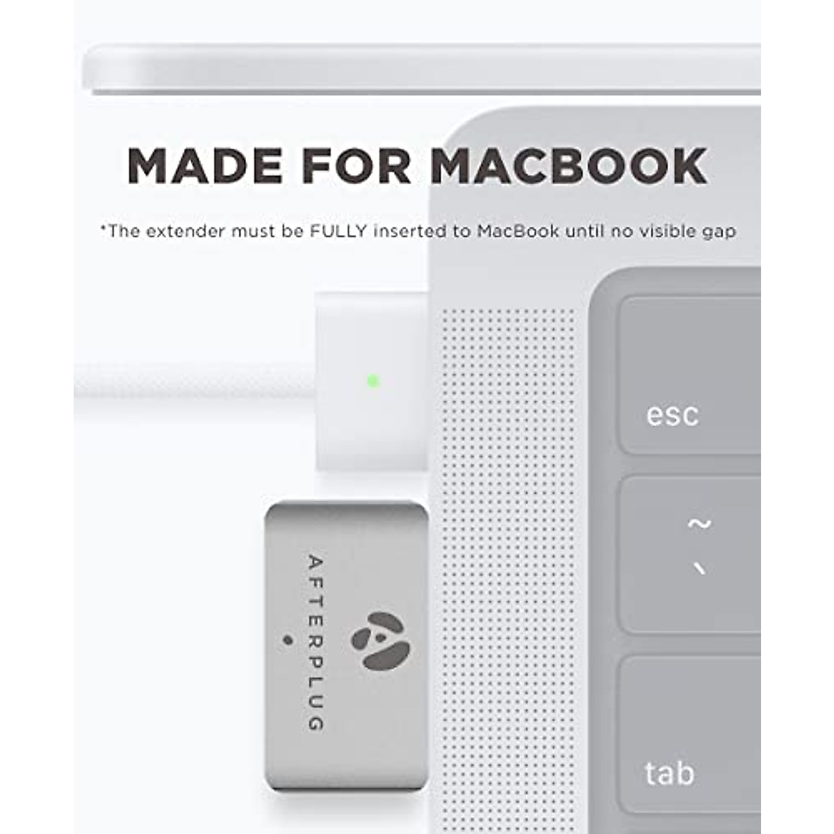 USB C Extender for MacBook with Case, Afterplug 2-Port Type C Male to Female Extension Adapter Compatible with Thunderbolt 3/4 or USB 4 Type C Port; 100W PD, 5K Video & 40Gbps Data