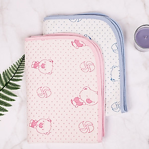 Cartoon Waterproof Changing Pads Breathable Leak-Proof Baby Urine Pad Mat Reusable Mattress Sheet Protector Pad Washable Incontinence Bed Pad for Bed Wetting Cute Bear Toddler Soft Cotton Urine Pad