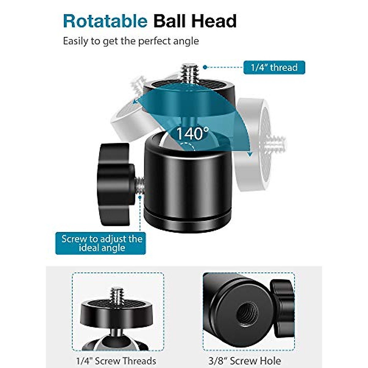 InnoGear Webcam Stand, Upgraded Flexible Desktop Stand Gooseneck Stands Holder for Logitech Webcam C922 C930e C920S C920 C615 C960 and BRIO and Other Devices with 1/4" Thread