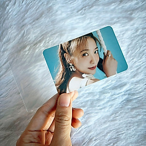 Baskiss 100 Packs Photocard Sleeves, 59 x 90 mm 200 Microns Kpop Clear Sleeves Idol Photo Cards Transparent Protector Trading Cards Shield Cover (Unsealable)