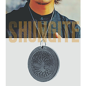 SZFMSWE Shungite Necklace Tree of Life Shungite Stone Pendant