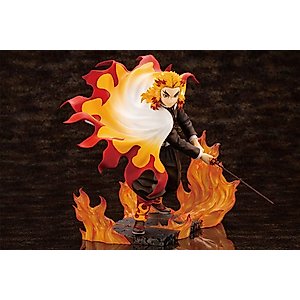 Kotobukiya Demon Slayer: Kimetsu no Yaiba: Kyojuro Rengoku ArtFX J Statue, Multicolor