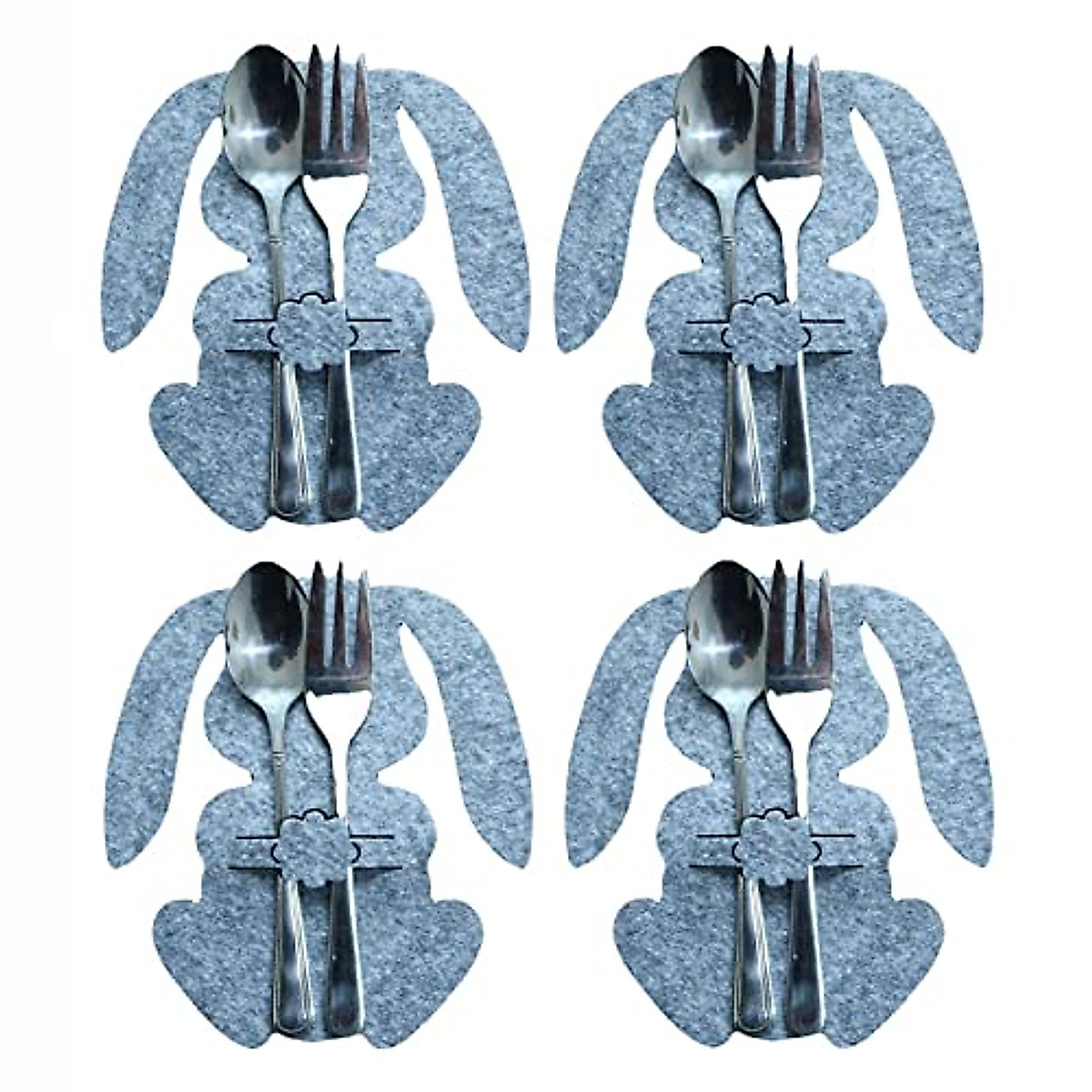 4Pcs Easter Cutlery Bag Set Festive Party Cutlery Decoration Bag Cutlery Decoration PZ3