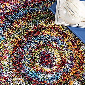 nuLOOM Ardelle Swirl Shag Runner Rug, 2' 6" x 6', Multi