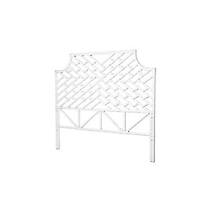 Kouboo Rattan Chippendale Headboard, California King Size, White Loft