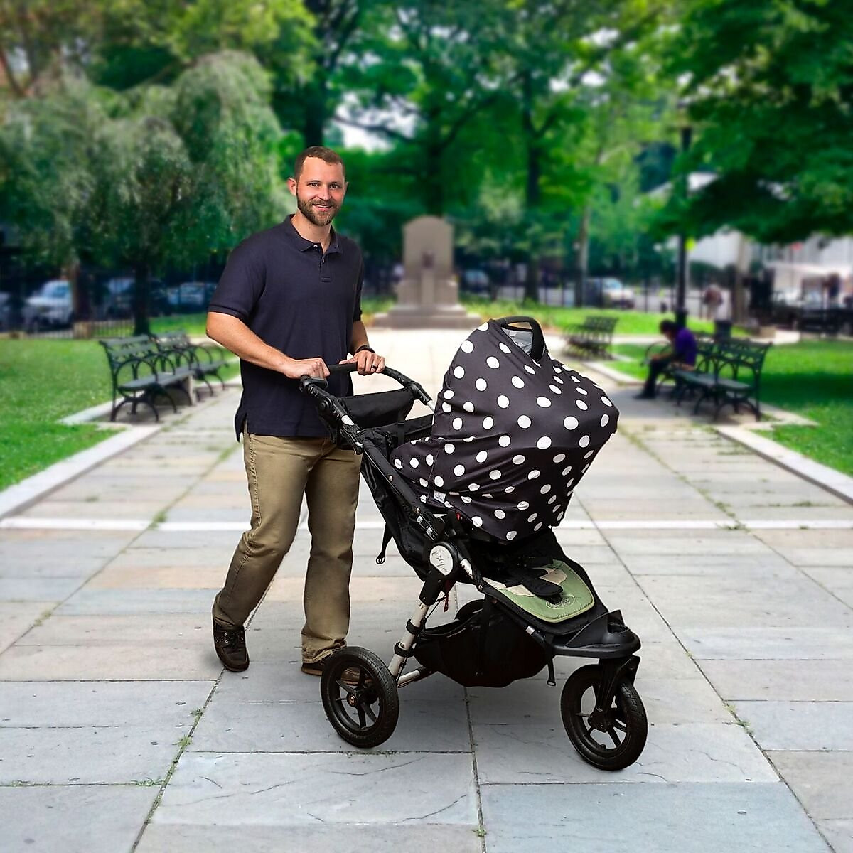 Sprout'n Smiles Nursing Breastfeeding Baby Carseat Cover - Shopping Cart and High Chair Cover, Scarf, Canopy by Sprout'n Smiles for Boys and Girls Baby Shower