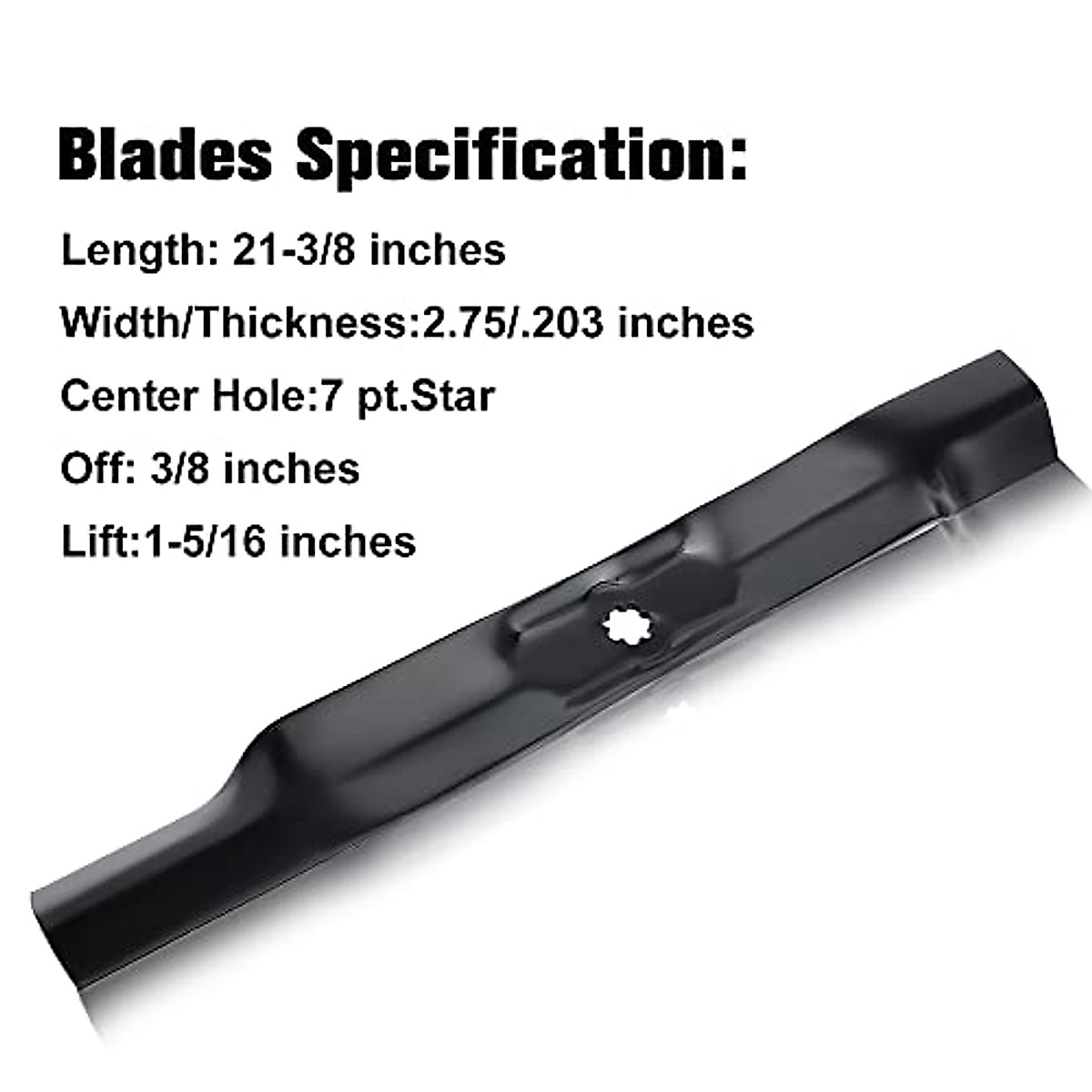 Grasscool X300 42 ich Mower Deck Blades for JD D105 D110 D125 D130 LT160 LA135 42'' Deck Lawn Tractor Replace AM141034 AM141032 M154062 AM137327 M154061 2 Pack