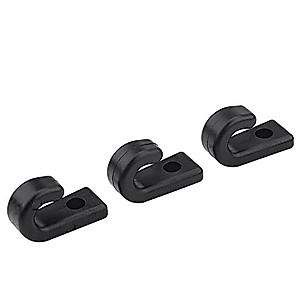 Dilwe 25pcs Kayak Lashing Hooks, J Shape Black Nylon Lashing Hooks for Kayak Bungee Cord Canoes Boats