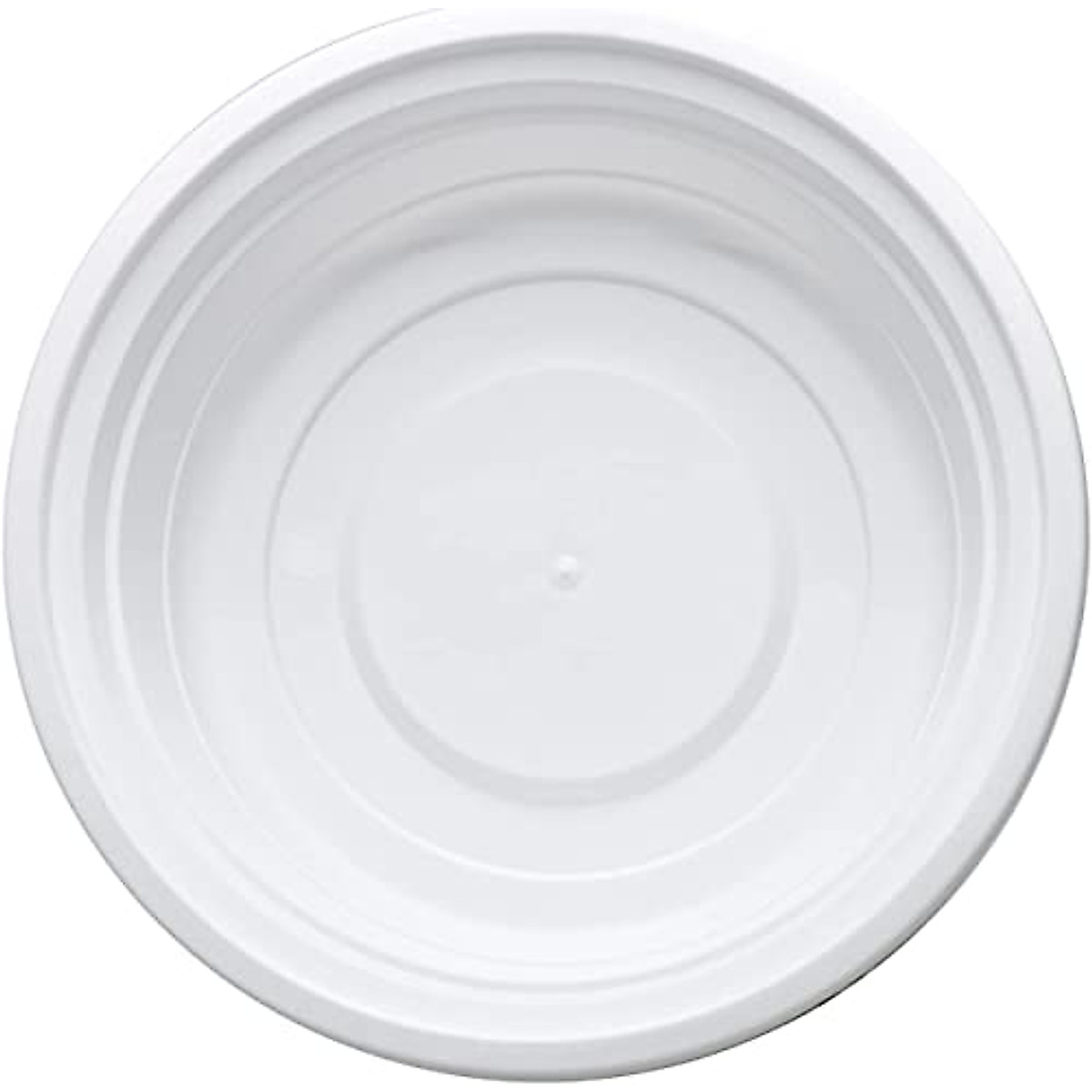 48oz (25 Pack) - White 9" BIG Container REUSABLE Bowl Meal Food Prep Round Microwavable Heavy Weight bulk Container with Lid, Reusable Plastic Microwave/Dishwasher/Freezer Safe BPA FREE