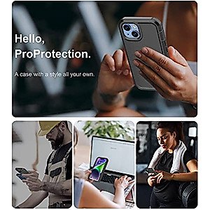 ibelief Designed for iPhone 14 Case, MIL-Grade Drop Tested Phone Case for iPhone 14 6.1'' (Black)