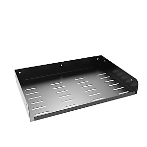 JINGCHENGMEI 2 Pcs of Floating Metal Wall Shelf Steel Heavy Duty Modern Shelf Bracket 12"*8" Deep for Console, Gaming