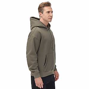 THE GYM PEOPLE Men's Fleece Pullover Hoodie Loose Fit Ultra Soft Hooded Sweatshirt With Pockets Grey