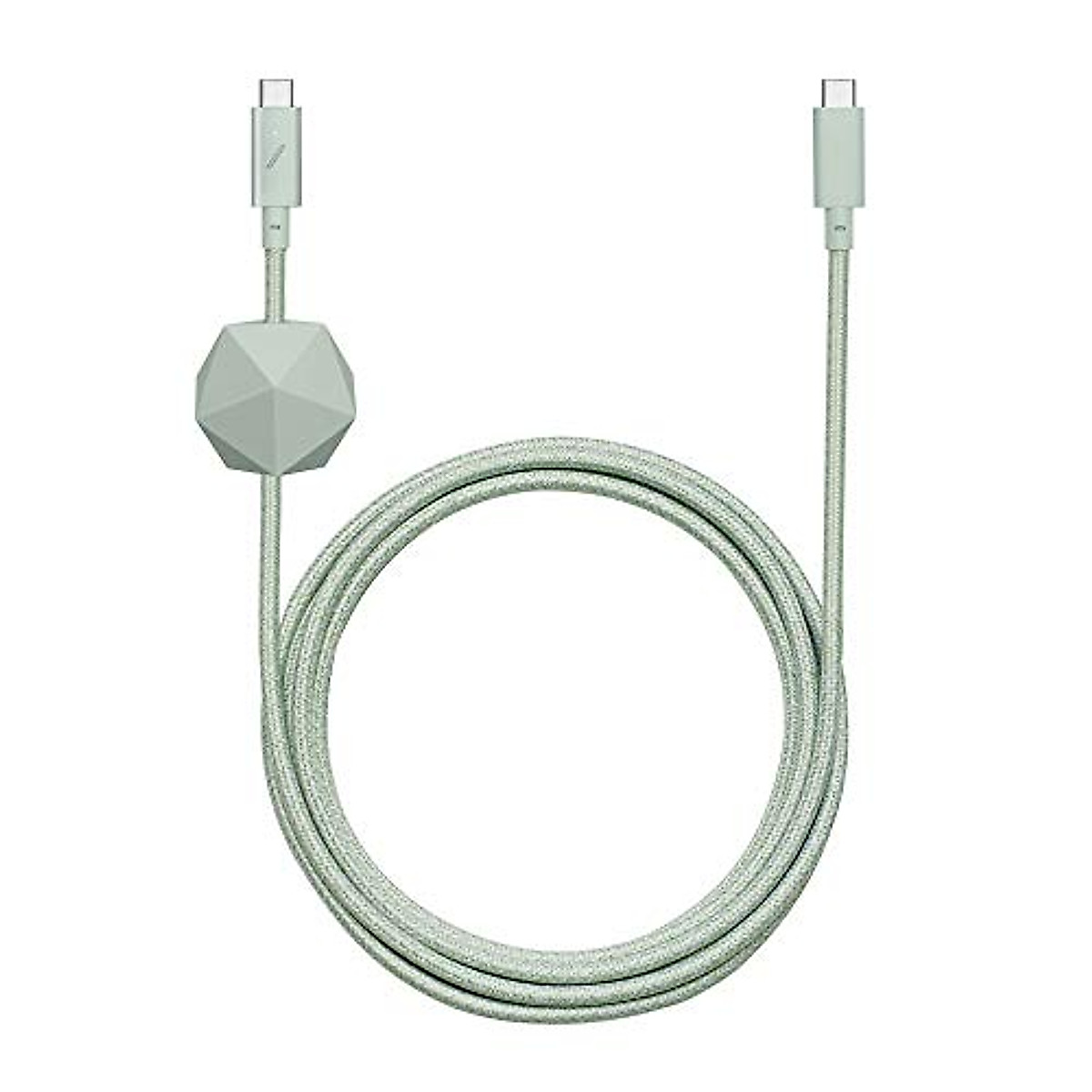 Native Union Type-C Desk Cable – USB-C to USB-C 8ft Ultra-Strong Non-Slip Charging Cable with Anchor Weight Compatible with iPhone 16, 15, MacBook Pro 13" M1/ M2, Air 13"/15", Surface Go 3 (Sage)