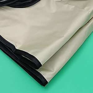 Yardwe Patio Swing Canopy Replacement Cover Replacement Canopy Top for Garden Swing 2 Seater Hammock Cover Sunshade 56x47inch (Beige)