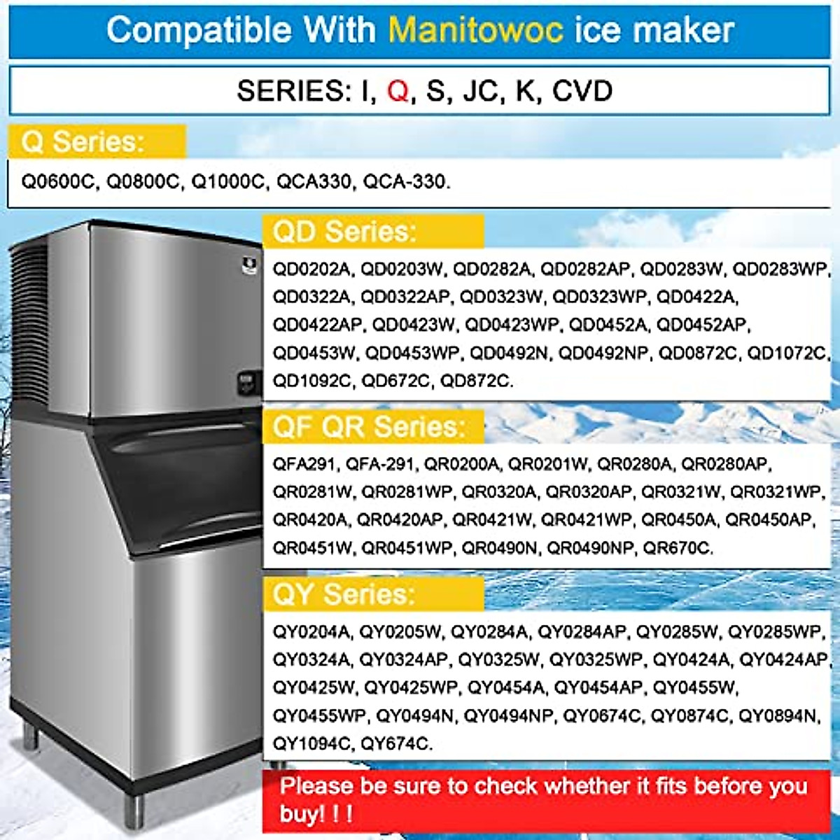 000009123 IH9123 33129026 Water Inlet Valve Assembly for Manitowoc ice Machines, 120V 60Hz 5W fits for I, IB, S, SD, JC, QR, SD and K Series ice Machines Parts
