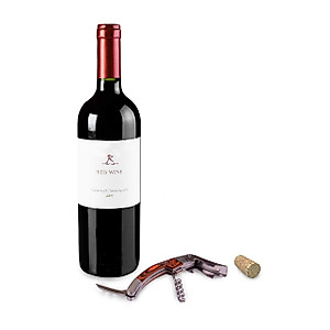 Prepara Wood and Stainless Steel Waiter's Corkscrew, 1 x 0.6 x 4.25 inches