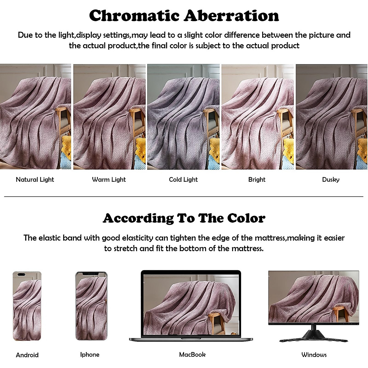 NEWCOSPLAY Super Soft Throw Blanket Premium Silky Flannel Fleece Leaves Pattern Lightweight Blanket All Season Use (Light Purple, Throw(50"x60"))