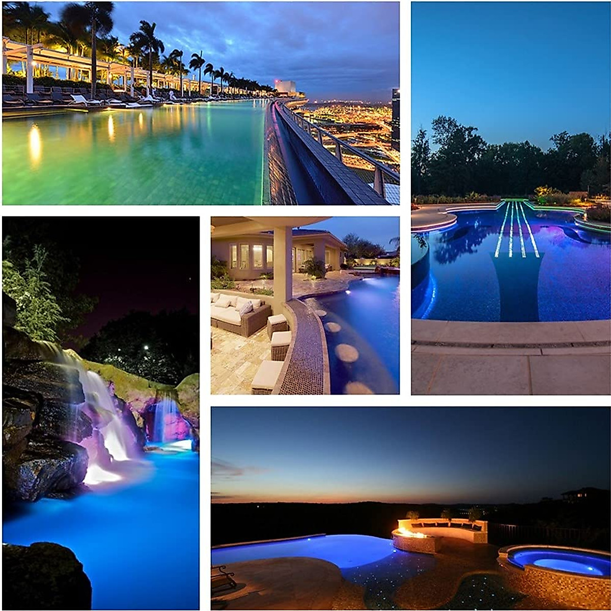 XIUBE SPA LED Light Bulb for In-ground SPA Underwater Swimming Pool RGB Color PAR20 LED Light Bulb E26 Base Replacement for Light Fixtures Remote Switch Control, 12V-12W-RGB LED SPA Light, 12V RGB