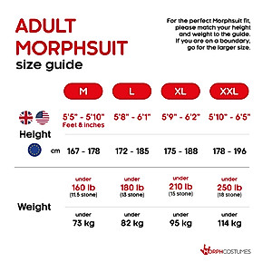 Morphsuits Mens Zalgo Bodysuit Costume, XX-Large