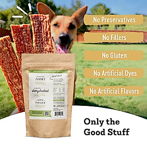 Farm Hounds Turkey Strips for Dogs, Natural & Healthy Dog Jerky Treats, Dog Chews & Snacks for Training & Rewarding, Made in USA, Turkey Strip Treat, 4.5oz