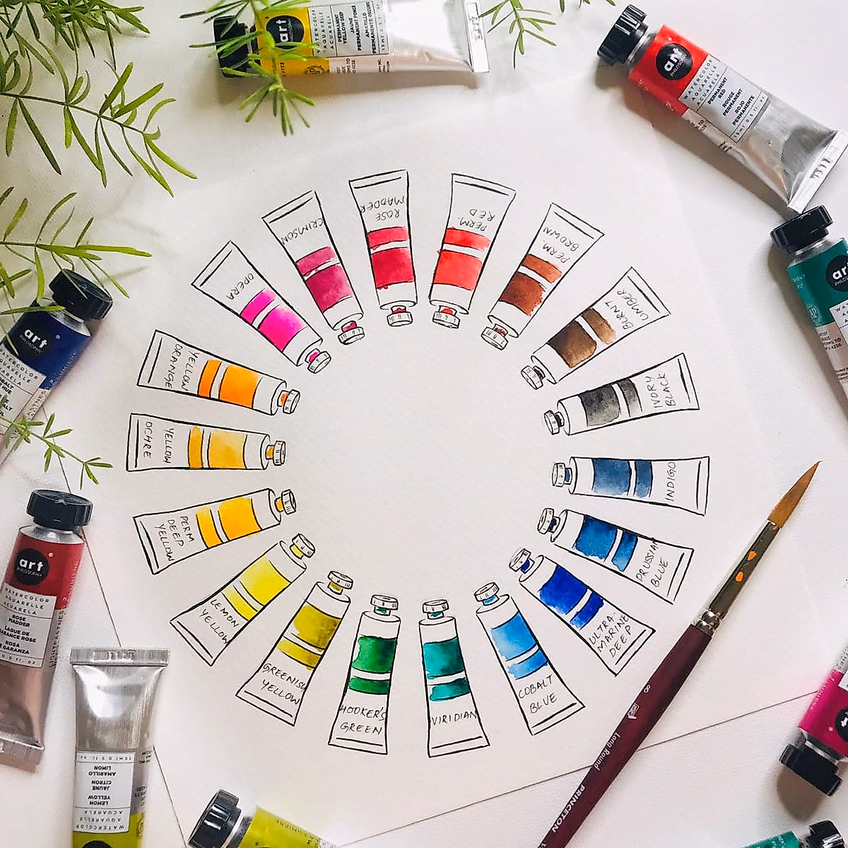 Art Philosophy® Artist Grade Watercolor Tubes Rose Madder