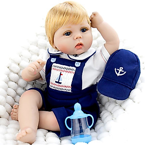 Milidool Reborn Baby Dolls, Lifelike Realistic Newborn Boy Doll, Gift for Grandma and Kids 3+