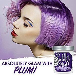 Punky Plum Semi Permanent Conditioning Hair Color, Vegan, PPD and Paraben Free, lasts up to 25 washes, 3.5oz