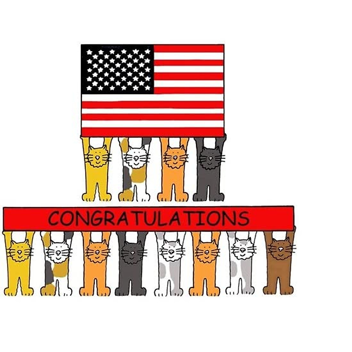 CafePress USA Citizenship Congratulations. Mug Ceramic Coffee Mug, Tea Cup 11 oz