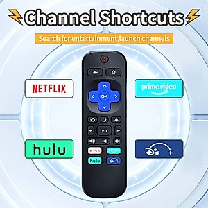 EFGWXYZ (Pack of 2) Replaced TV Remote Only for Rku- TV, Compatible with TCL Rku-/Hisense Rku-/Onn Rku-/Insignia Rku- Series Smart TVs.【Not for Rku- Stick and Box】 R-heng-02