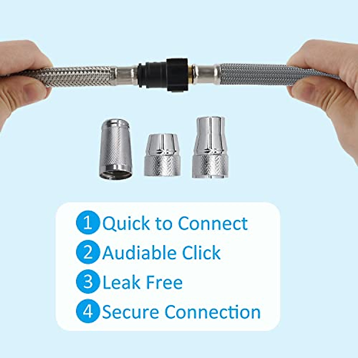 Hygie Rinse 88624000 Replacement Pull-out Faucet Hose Compatible with Hansgrohe Kitchen Faucets Standard Non-Select Single Hole, with 14.1oz/0.88lb Weight Ball, Kitchen Faucet Spray Hose 59 +10.5 Inch