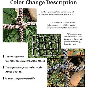 EkiDaz HXRW Rope Net Climbing Net for Kids Tree House Rope Ladder Net Polyamide Climbing Cargo Net Indoor Outdoor Safety Net Playground Sets for Backyards (Size : 3 * 4m(9.9 * 13.2ft))