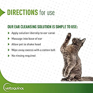 Vetoquinol Ear Cleansing Solution for Dogs and Cats - 8oz
