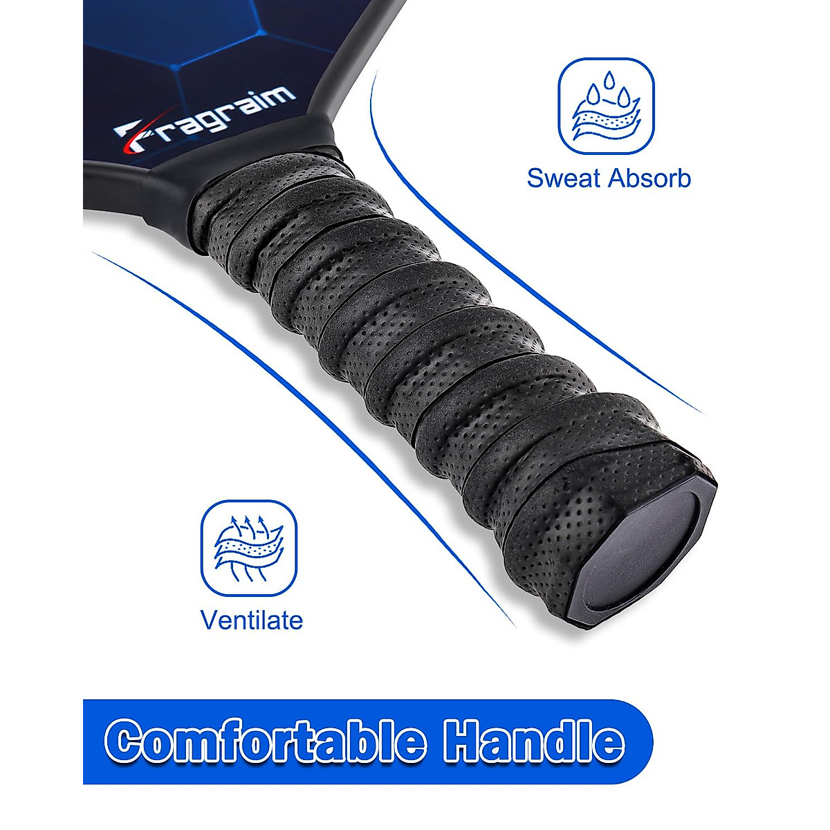 Pickleball Set of 4, Pickleball Paddles, Lightweight Wood Pickle Ball, 4 Outdoor & Indoor Pickleball Balls, 1 Carrying Bag, Pickleball Racquets with Cushion Comfort Grip, Gifts for Men Women