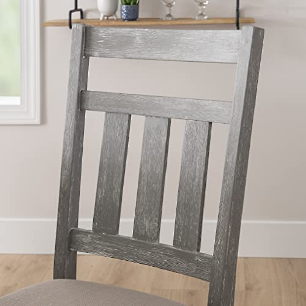 Powell Turino Dining Set, Grey Oak Finish, 6 Chairs