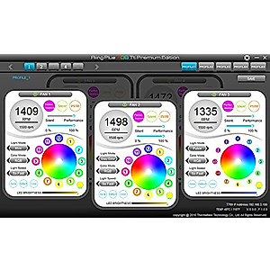 Thermaltake Riing Plus 12 RGB TT Premium Edition 120mm Software Enabled Circular 12 Controllable LED Ring Case/Radiator Fan - Five Pack - CL-F054-PL12SW-A