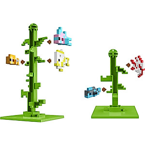 Mattel Minecraft Aquatic Defenders Figure Pack with 8 Action Figures, Authentic Video-Game Characters, Collectible Set, 3.25-inch Scale