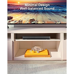 ULTIMEA Sound Bars for TV with Subwoofer, 2.1ch Deep Bass Surround Sound System for TV Ultra Slim PC Soundbar for Game, Bluetooth 5.3 Home Theater Audio TV Speakers for HD-ARC/OPT/AUX, Nova S40 Series