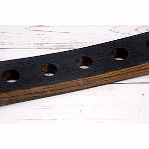 Barrel-Art bourbon stopper and cork display/bourbon cork holder/Fits Blanton's stoppers/With Metal (Dark Walnut)