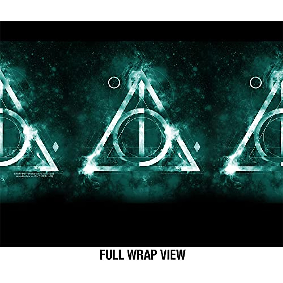 Harry Potter OFFICIAL Deathly Hallows Logo 24 oz Insulated Canteen Water Bottle, Leak Resistant, Vacuum Insulated Stainless Steel with Loop Cap, Black