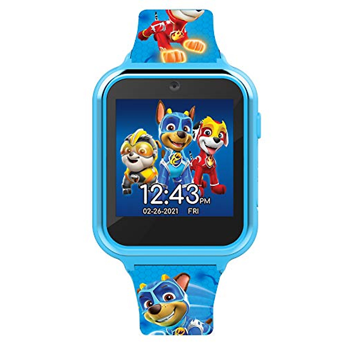 Accutime Kids Nickelodeon Paw Patrol Blue Educational Learning Touchscreen Smart Watch Toy for Toddlers, Boys, Girls - Selfie Cam, Games, Alarm, Calculator, Pedometer (Model: PAW4316AZ)