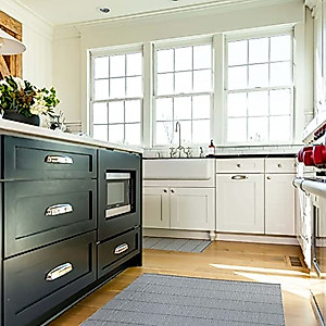 Carolina Creekhouse Kristen FloorFlat (054511UB) | Decorative Vinyl Floor Covering | Lay Flat | Durable | No Curling Edges | Waterproof | Easy Clean | Wipeable | Eco-Friendly | 2x5 Mat|Grey