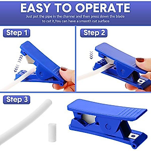 2Pcs blue Rubber Hose Cutter PTFE Plastic Tubing Cutter Hose Tube Cutter Tool, Pipe Cutter Pipe Accurate Tube Cutting Tool for Tubing Notcher Nylon PVC PU Tube and Hose Cut Up to 3/4 Inch OD Tube