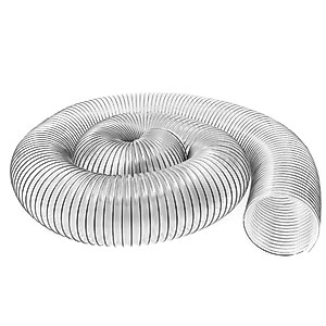6" x 10' (6 inch diameter by 10 feet long) Ultra-Flex Clear Vue Heavy Duty PVC Dust, Debris and Fume Collection Hose - MADE IN USA!