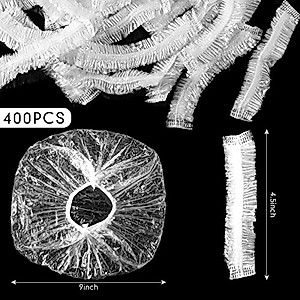 TaoBary Disposable Food Covers Elastic Plastic Covers with Elastic Edge 16.5" Food Storage Covers Reusable Stretch Bowl Covers for Outside Picnic Clear Plate Wrap Food Lids for Leftovers (600 Pcs)